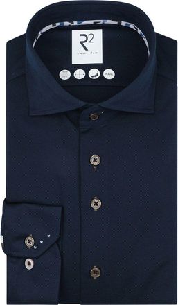 R2 Amsterdam R2 Chemise Technical Knitted Dobby Marine