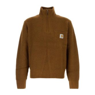 Carhartt Work in Progress Homme, Pulls, Brun, Taille: L Pull Detroit Demi-Zip