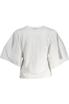 Desigual T-Shirt Damen Wei&szlig;es Kurzarm T-Shirt mit Print, Stickerei