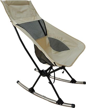 Generic Faltbarer Schaukelstuhl - tragbarer Outdoor-Rucker, leichter Campingstuhl | klappbarer Reiseschaukel, robuster Stahlrahmen, bequemes gepolstertes Desi