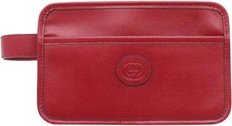 Gucci Sac pochette en cuir Pre-owned - Femme - Pre-owned - Rouge - Taille: ONE Size