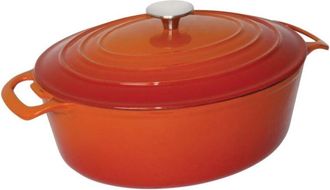 Vogue Cocotte en fonte ovale orange Vogue 5 L