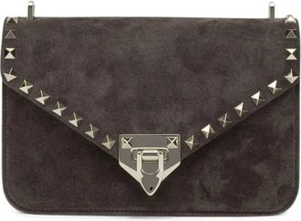 Valentino Garavani Garavani Rockstud Small Shoulder Bag In Suede