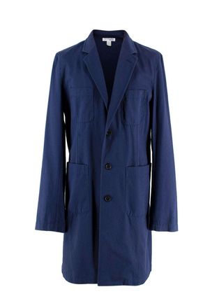 Comme Des Gar&ccedil;ons Comme Des Garcons Navy Unlined Longline Trench Coat