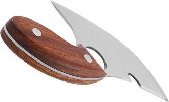 Luxshiny Edelstahl Fleischschneider Mit Holzgriff F&uuml;r K&uuml;chenmesser Grillfleischmesser Zum Schneiden Von Gem&uuml;se Und Obst Langlebig Und Sicher Zu Bedienen