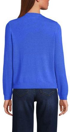 Lands End Merino-Pullover, Damen, Gr&ouml;&szlig;e:36-38 regular, Blau, Wolle, by Lands End