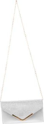 Garneck Pochette Soir&eacute;e Paillet&eacute;e Argent&eacute;e avec Cha&icirc;ne Bandouli&egrave;re Sac Main &Eacute;l&eacute;gant pour Mariage et F&ecirc;te Clutch Femme Scintillant pour Banquet et &Eacute;v&eacute;nements S