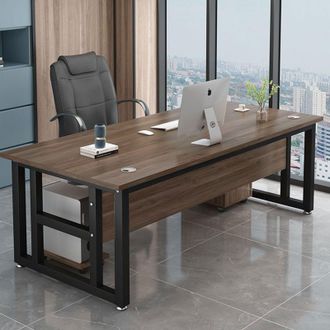 Generic Stabiler Schreibtisch Industrieller Schreibtisch Mit Robustem Metallgestell for Das Heimbüro Arbeitsplatz,PC Tisch for Büro Heimbüro Arbeitszimmer Woh