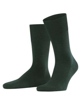 Falke Herren Socken ClimaWool M So Wolle Lyocell einfarbig 1 Paar, Grün Hunter Green 7441, 43-44