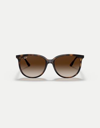 Ray-Ban Rb4378 - Lunettes de soleil carr&eacute;es &agrave; verres marron - Havane