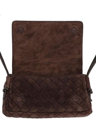Bottega Veneta Womens Shoulder Bag Notturno Brown Leather