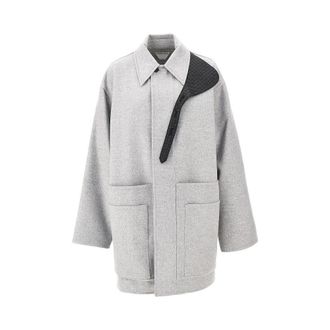 Bottega Veneta Double coat with Intrecciato leather strap Woman 44