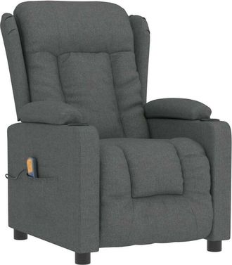 vidaXL Massagesessel Dunkelgrau Stoff Vidaxl