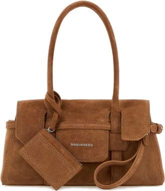 Dsquared2 Femme, Sacs, Brun, Taille: ONE Size Sac bandouli&egrave;re en daim