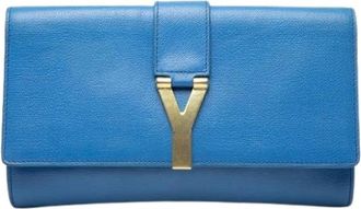 Saint Laurent Pre-owned Sacoche Chyc Ligne - Femme - Pre-owned - Bleu - Taille: ONE Size