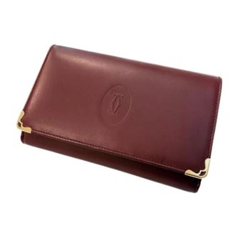 Cartier Portefeuille bi-pli vintage doccasion - Femme - Pre-owned - Rouge - Taille: ONE Size