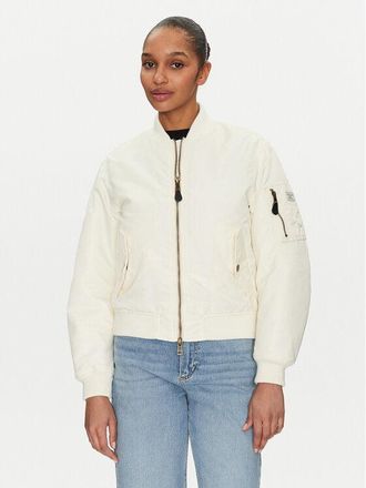 Guess Bomberjacke W5RL81 WHAA2 &Eacute;cru Regular Fit