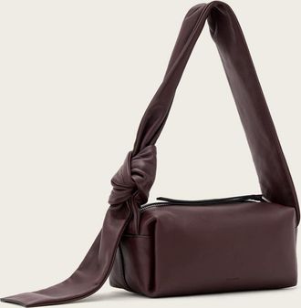 AllSaints sac port&eacute; &eacute;paule Effie &agrave; noeud bordeaux-Rouge