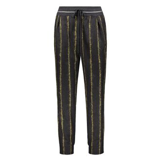 Lorena Antoniazzi Gestreifte Trackpants aus Schurwolle - - Trousers - Damen - Schwarzk - XL
