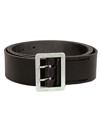 Mil-Tec Ceinture de police en cuir (2 goupilles), Noir, 100