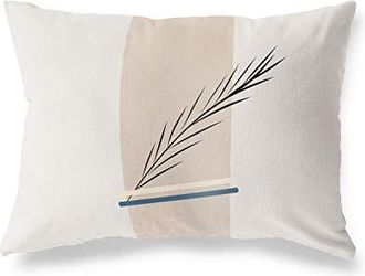 Bonamaison Le Jardin du Lin Kissen Zierkissenbezug Kissenbezug, Weich Bequem, Für Zuhause Autos Büro Sofa Wohnzimmer Couch Schlafzimmer Dekor, 35x50 Cm - Entworf