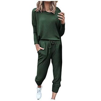 Generic Surv&ecirc;tement complet 2 pi&egrave;ces pour femme - Tenue surdimensionn&eacute;e &agrave; capuche et pantalon de jogging - Automne et hiver - Ensemble complet avec doublure e