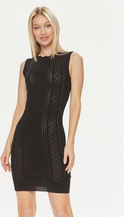 Guess Strickkleid Es Sl Adaline W4GK11 Z2U00 Schwarz Slim Fit