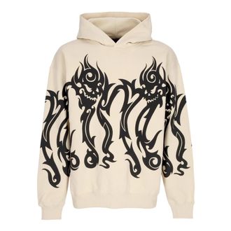 Octopus Tribal Skull Hoodie - - Sweatshirts & Hoodies - Herren - Beige - M