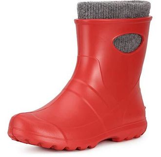 Ladeheid Bottes de Pluie Thermiques en EVA Femme LA-750 (Rouge, 36 EU)