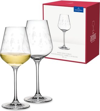 Villeroy & Boch Toys Delight Weißweinglas Klar, Spülmaschinenfest, Weihnachten, Gläser, Weingläser, Trinkgeschirr, Kristallglas