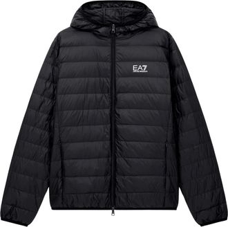 Emporio Armani Emporio Armani Ea7, Homme, Vestes, Noir, Taille: S Doudoune L&eacute;g&egrave;re Pliable &agrave; Capuche