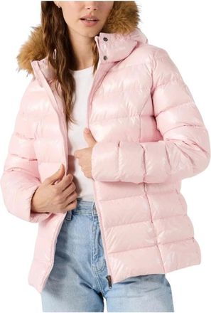 Jott Jott, Femme, Vestes, Rose, Taille: 40 FR Parka Luxe Laquee