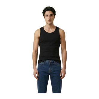 Calvin Klein Jeans &Auml;rmelloses Rundhals-Unterhemd - - Tops - Herren - Schwarzk - XL