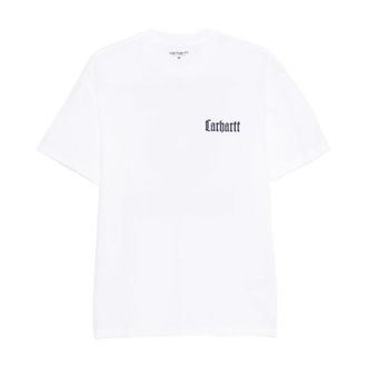 Carhartt Work in Progress Script Logo T-Shirt - - Tops - Herren - Wei&szlig; - L