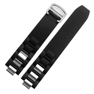 Generic Silikon-Uhrenarmb&auml;nder F&uuml;r Konvexe Uhrenarmb&auml;nder des 21. Jahrhunderts sind 20 * 10 mm wasserdichte Uhrenkettenzubeh&ouml;r geeignete Armb&auml;nder
