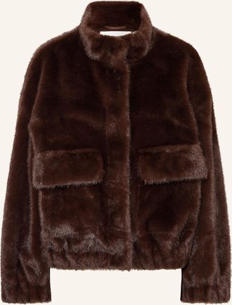 BA&SH Ba&Sh Kunstfell-Jacke Paros braun