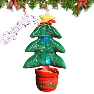 Generico Elektrischer Weihnachtsbaum, Tanzmusikspielzeug: Gesang, glitzernde Weihnachtsdekoration, animierte Puppe | saisonale Dekoration f&uuml;r Zimmer, Thanksgiv
