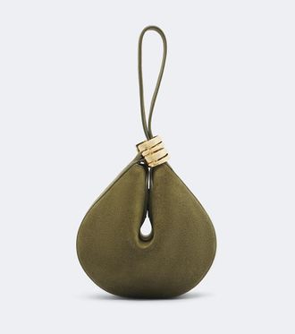 Amanu Studio Henkeltasche Zambia Ring Small aus Veloursleder