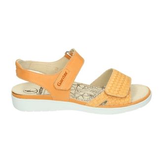 Ganter Sportliche Damensandalen- Oranges Leder - - Shoes - Damen - Orange - 44 EU