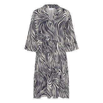 Saint Tropez Baritone Leaves Strokes Kleid - - Dresses - Damen - Schwarzk - M