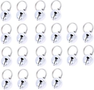 Pretyzoom 20st&uuml;cke Kupferglocken DIY-Glocken Offen Partydekoration Weihnachtsglocken Selbstgemachte Glocke Weihnachtsglocke H&auml;ngeglocke Bastelglocke Partyglocke