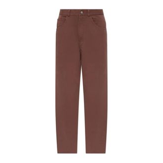 Maison Margiela Hosen mit rohem Saum - - Trousers - Damen - Braun - S