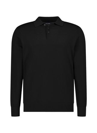 Olymp Herren Pullover schwarz unifarben