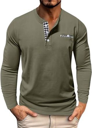 Generic Polo d&eacute;contract&eacute; vintage &agrave; imprim&eacute; bloc de couleurs pour homme, coupe classique, l&eacute;ger et respirant, tunique de travail, Vert, 3XL