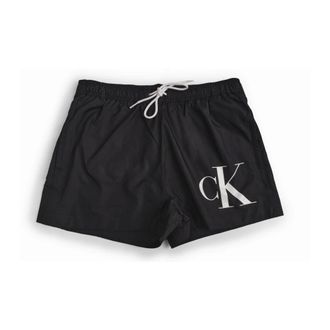Calvin Klein Schwarze Herren Boxer Badehose Kurz Kordelzug - - Swimwear - Herren - Schwarzk - 2XL