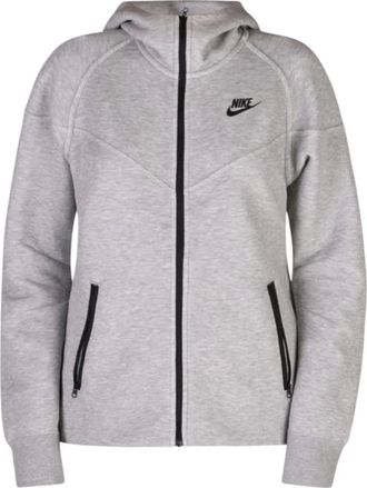 Nike Femme, Sweatshirts et sweats &agrave; capuche, Gris, Taille: 38 FR Tech Fleece Windrunner Full-Zip Sweat &agrave; capuche