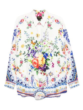 Camilla chemise oversize à manches longues - Blanc