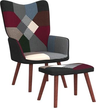 vidaXL Chaise de relaxation avec repose-pied Patchwork Tissu Vidaxl