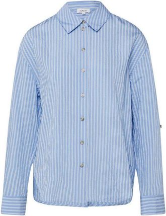 s.Oliver Langarmbluse Bluse Strukturierte Viskosemix-Bluse mit Turn-up