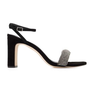 Loeffler Randall Womens Shay Sandals Black Suede Synthetic Leather Shoes